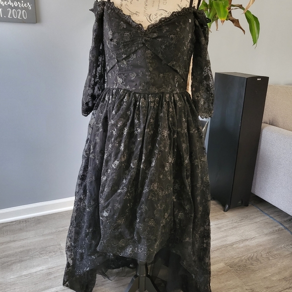 Dresses | Gothic Black Lace Dress | Poshmark